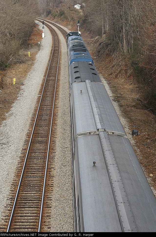 Late train #20 with NS 5332 on the point heads north